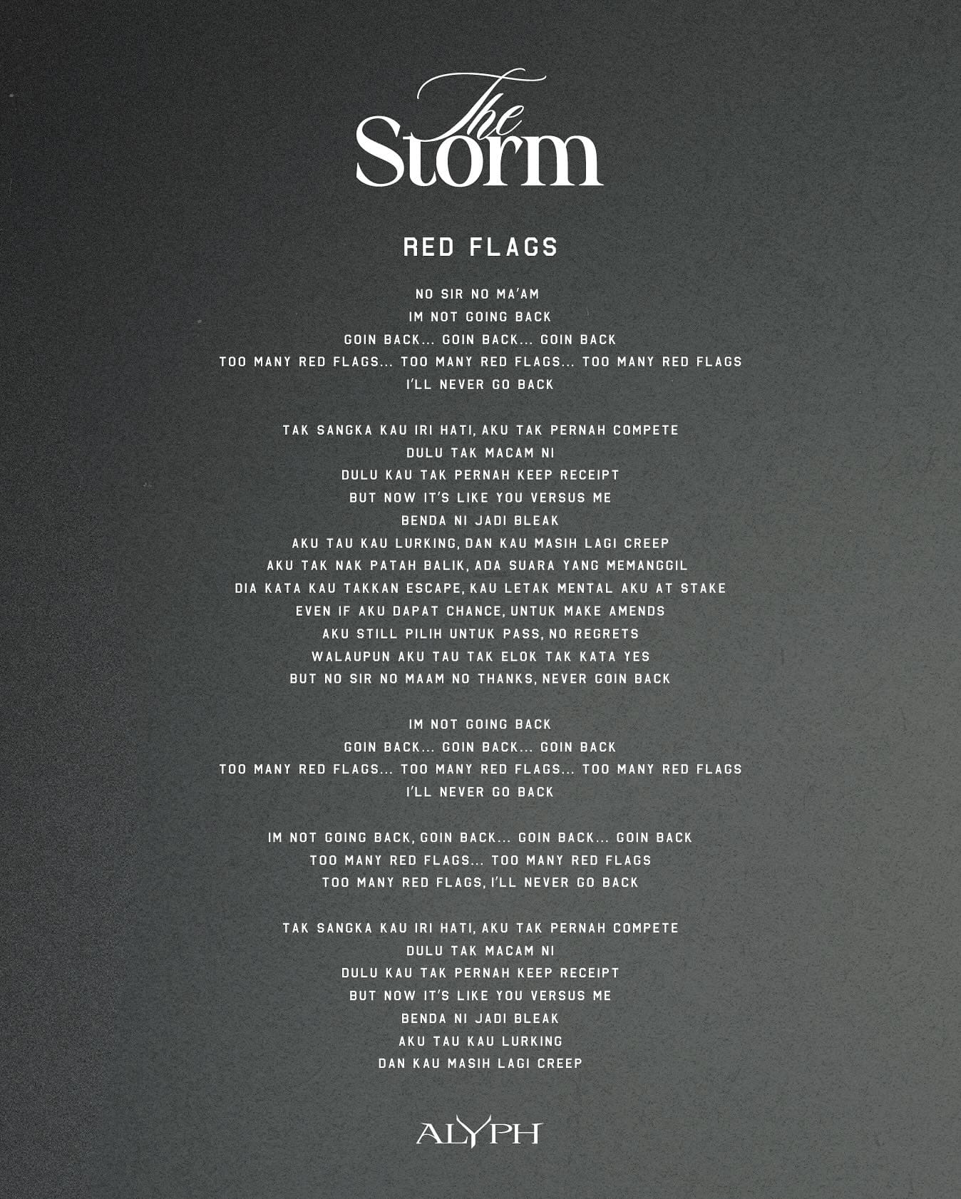 Lirik Lagu Alyph - Red Flags | Rap Lib